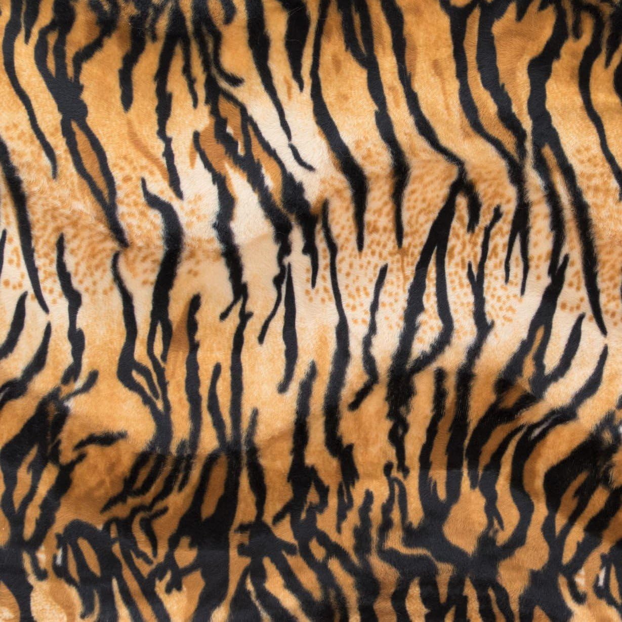 Amazon.com: Velboa Wave Print Tiger Fabric, 60 Inch, by The Yard (Gold ...
