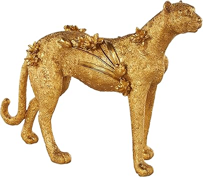 Amazon.com: Deco 79 Resin Leopard Standing Sculpture with Textured ...