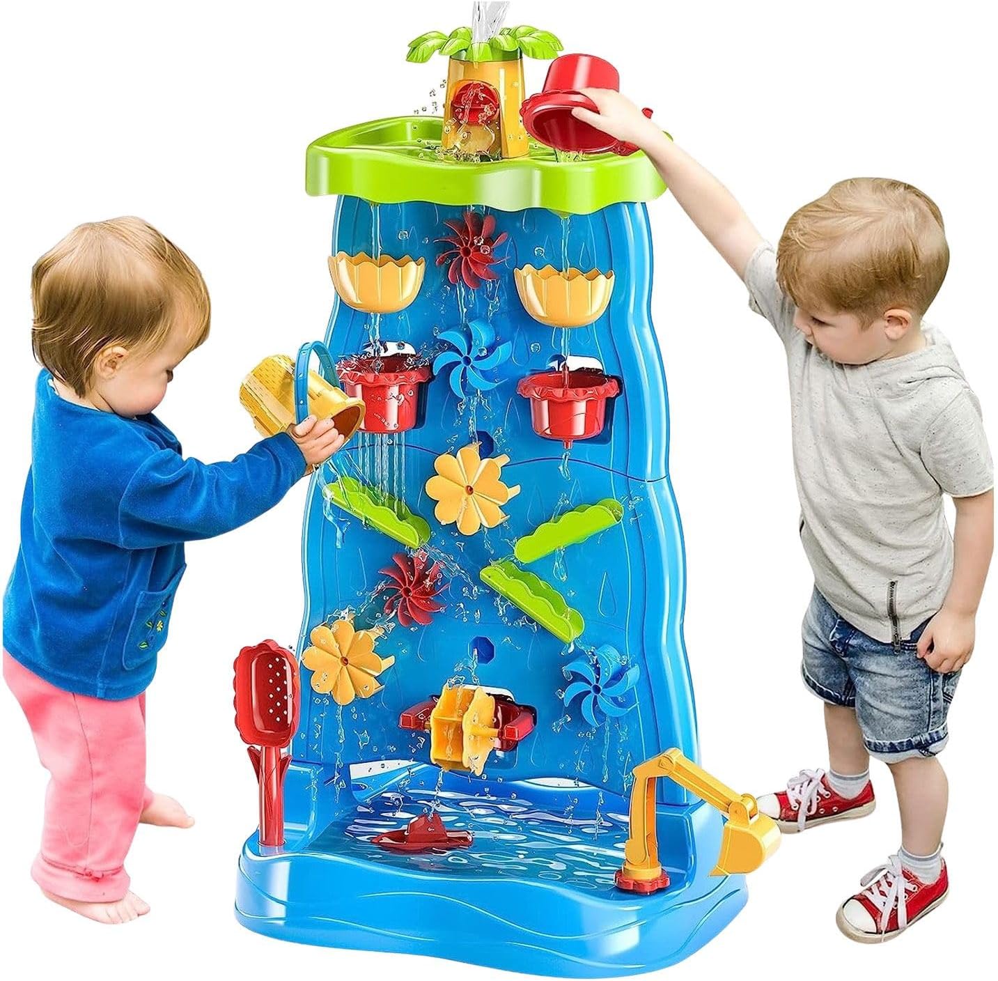 Kids Waterfall Wall Water Table Sand Pit Play Ground Activity Centre ...