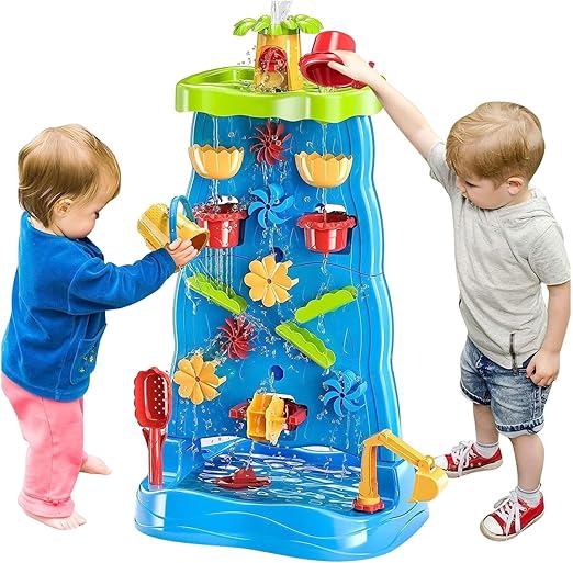 KIDBOT Kids Waterfall Wall Water Table Sand Pit Play Ground Activity ...