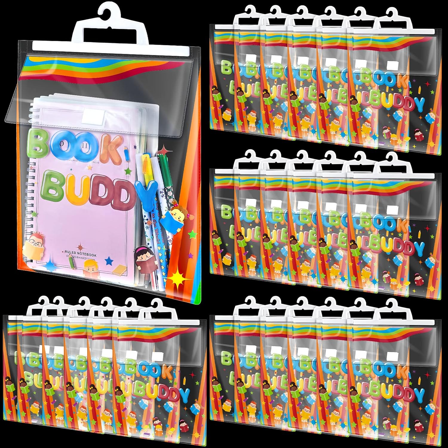 Amazon.com: 24 Pcs Kids Book Buddy Bags 13.8 x 11 Inches Christmas Gift ...