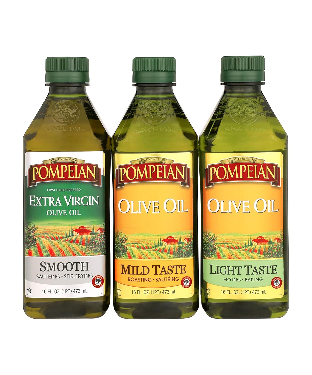 Amazon.com : Olive Oil Variety Pack By Pompeian - Smooth Extra Virgin ...