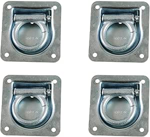 Set of 4 Lashing point with Spring 100 x 95 MM Galvanised Steel 800 daN ...