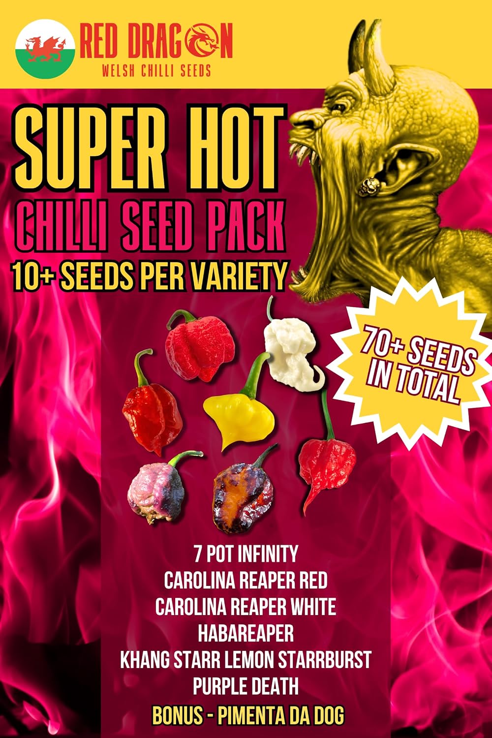 Super Hot Chilli Seed Variety Pack – 7 Super Hot Pepper Variety Seeds ...