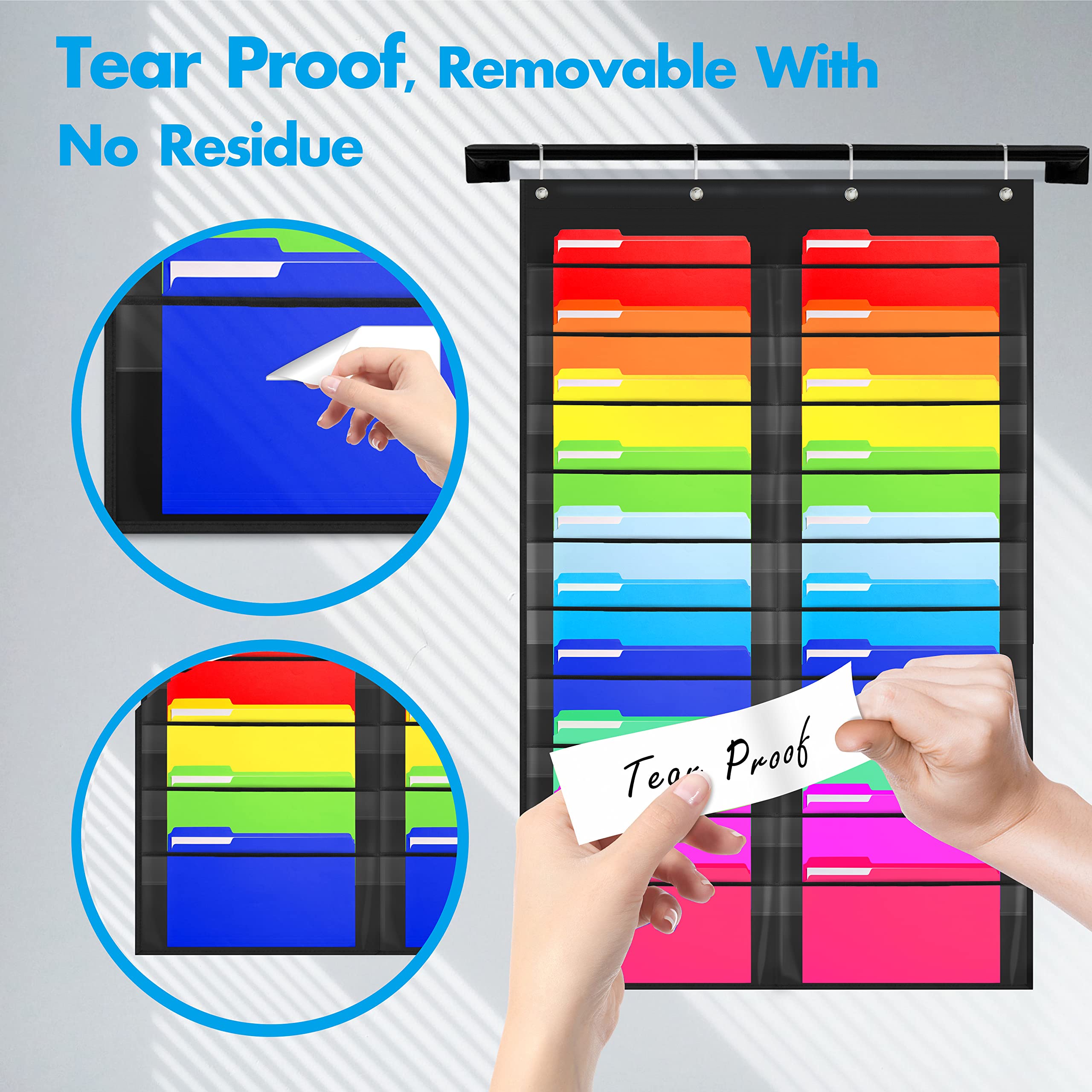 Snapklik.com : Storage Pocket Chart, Heavy Duty Wall File Organization ...