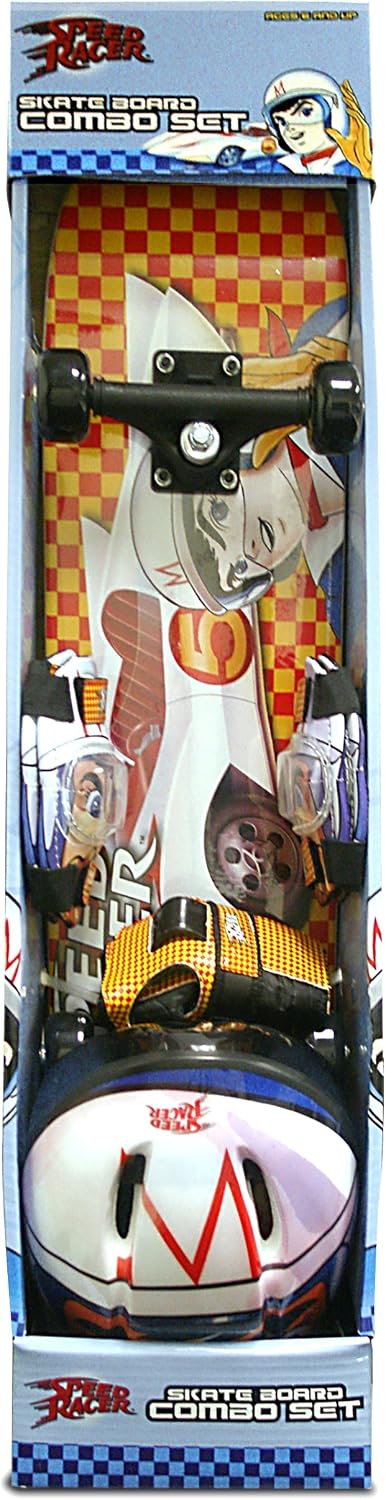 Amazon.com : Speed Racer Skateboard Combo (Skateboard, Helmet and Knee ...