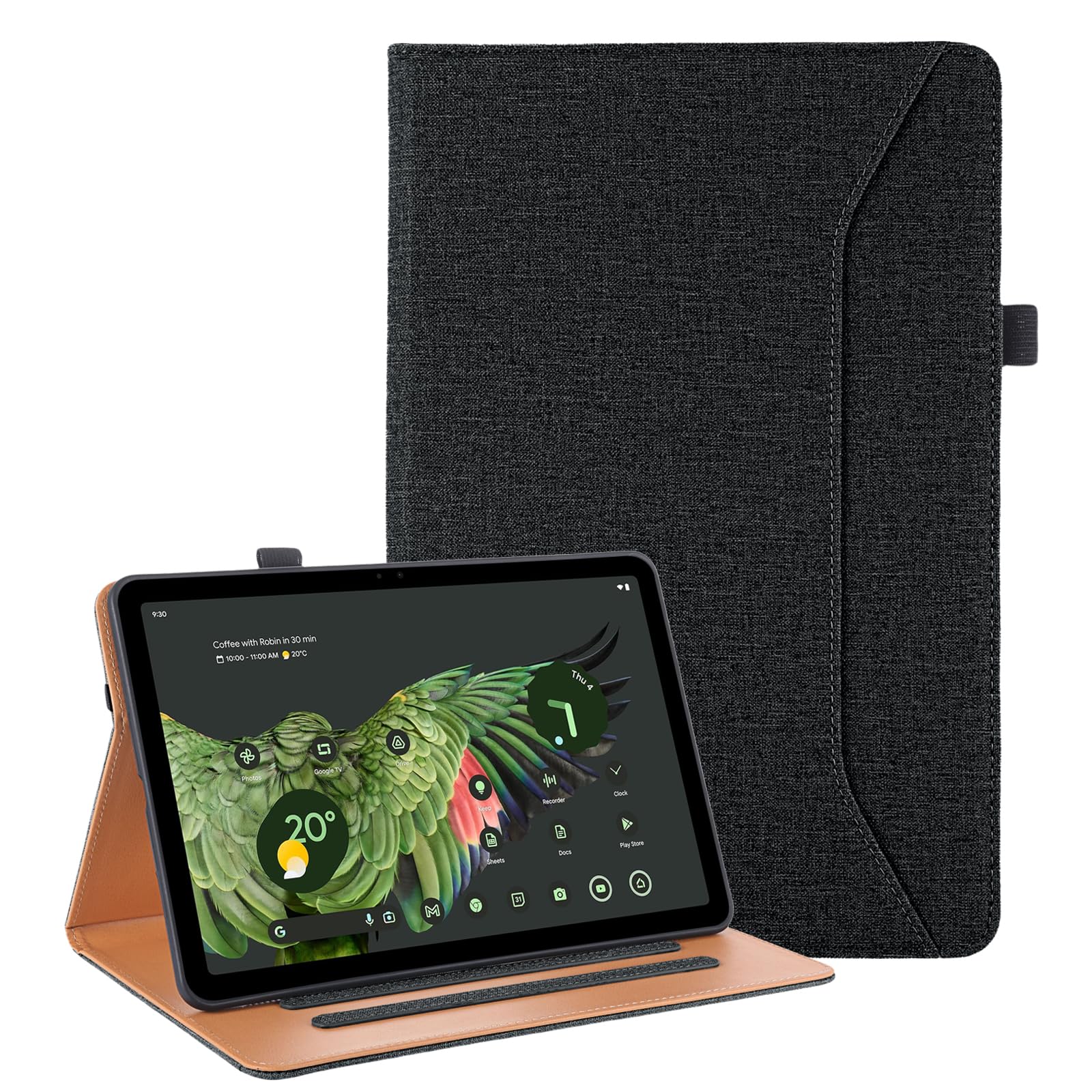 Vakarey for Google Pixel Tablet Case with Pen Holder Multi-Angle ...