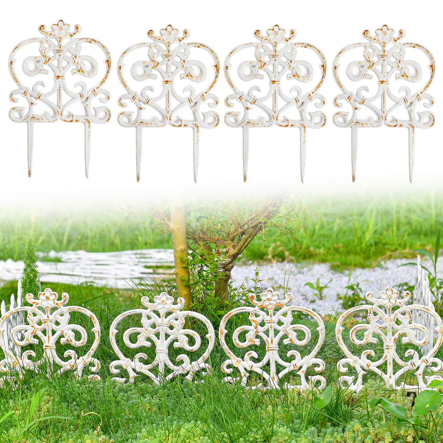 Wrought Iron Border Edging Wrought Iron Connect Heart Fence Border