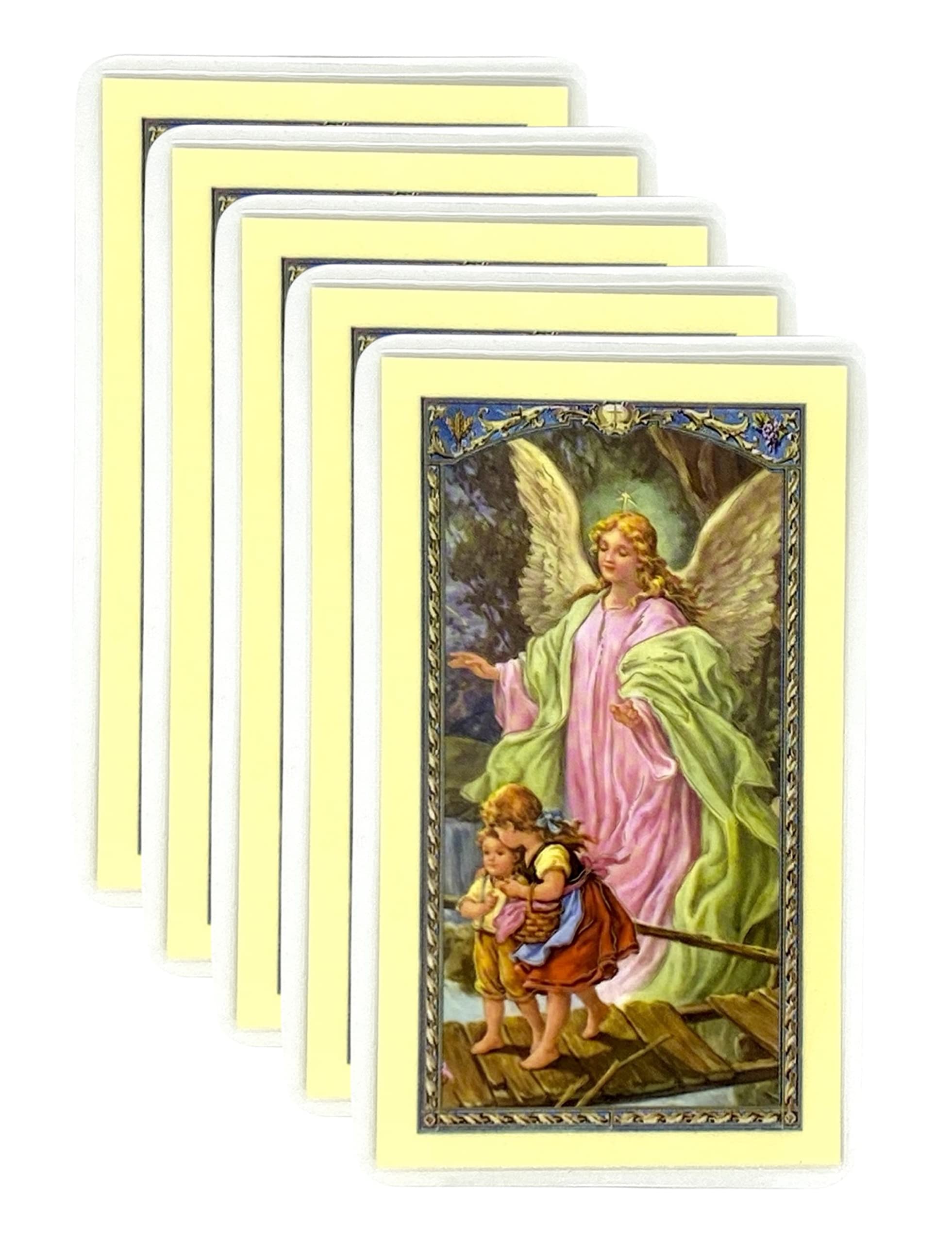 Amazon.com : Prayer to Your Guardian Angel Laminated Holy Card Set of 5 ...