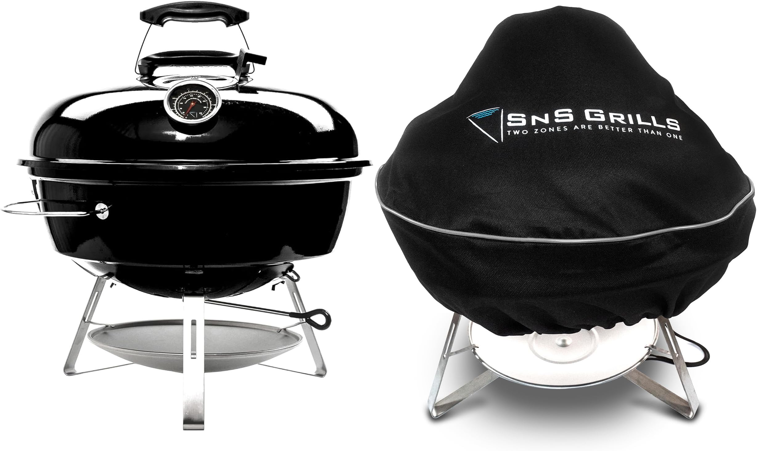 Amazon.com: SnS Grills Travel BBQ Essentials Bundle: Portable Kettle ...
