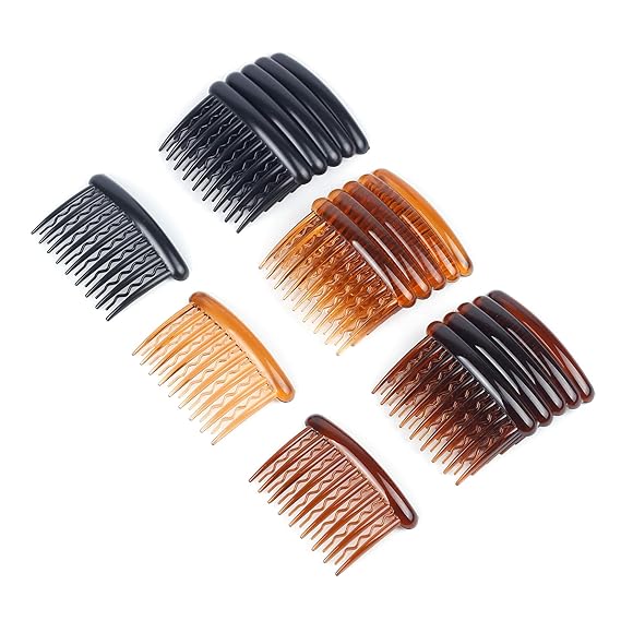Amazon.com : WBCBEC 18 Pieces Plastic Teeth Hair Combs Tortoise Side ...