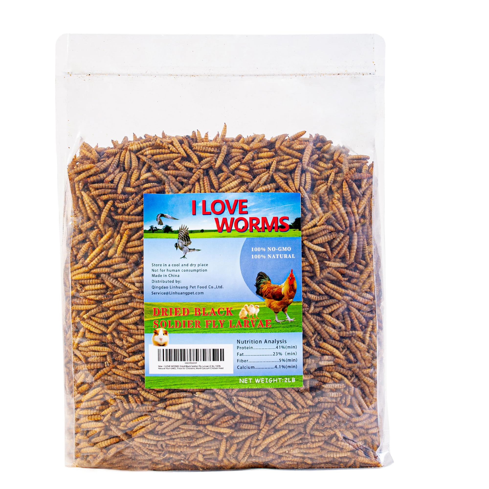 Snapklik.com : I LOVE WORMS Dried Black Soldier Fly Larvae
