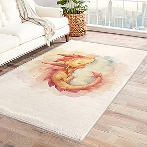 Amazon.com: Dragon Rugs for Bedroom - Dragon Rug & Home Decor, Cute ...