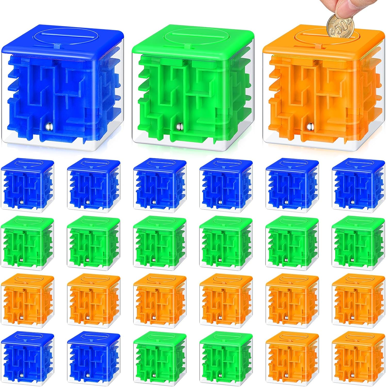 Amazon.com: Syhood 24 Pieces Money Holder Maze Puzzle Gift Box ...