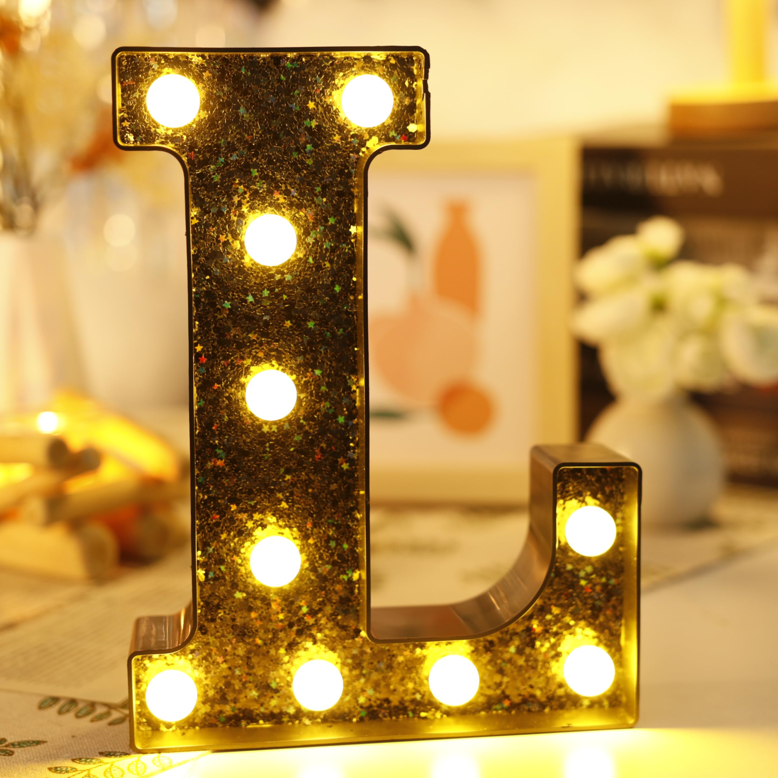 Amazon.com: NANXU LED Black Letter Lights 26 Alphabet,Small Black ...