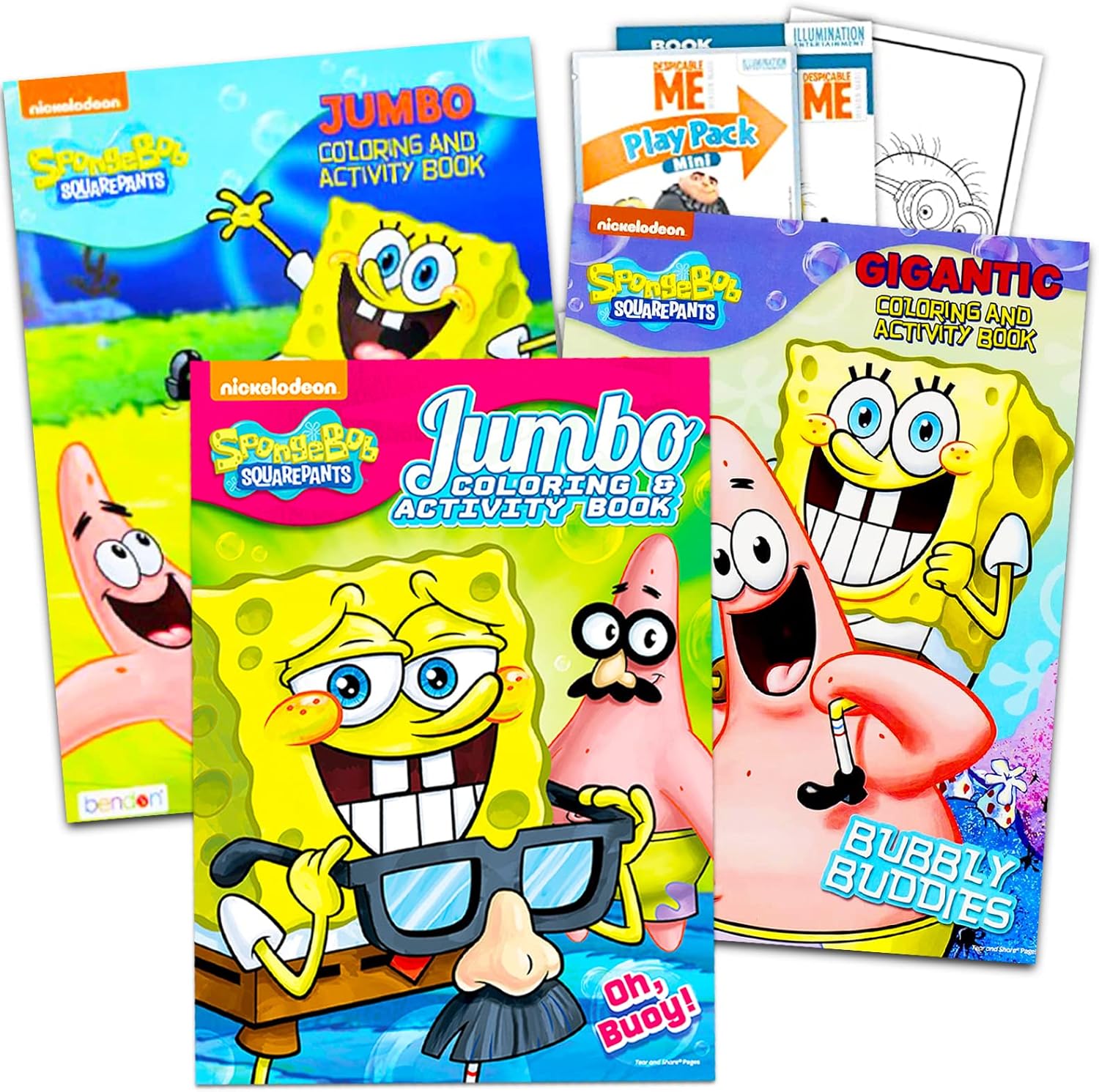 Spongebob SquarePants Coloring and Activity Book Set with Stickers (2 ...