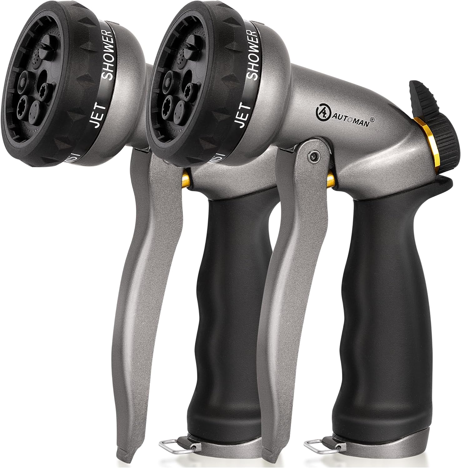 Amazon.com : AUTOMAN Garden Hose Nozzle - 2 Pack, 100% Metal High ...