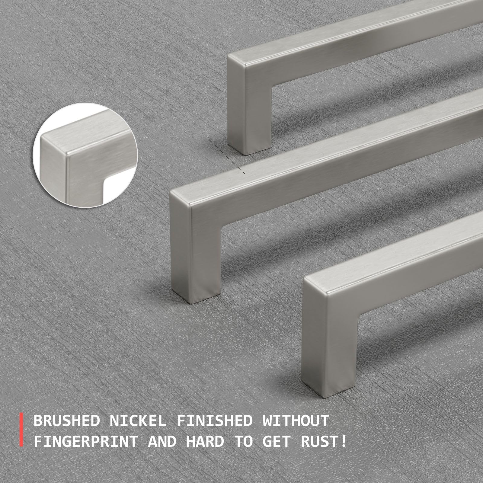 Snapklik.com : Homdiy 5 Pack 4-1/2 Inch Brushed Nickel Cabinet Pulls ...