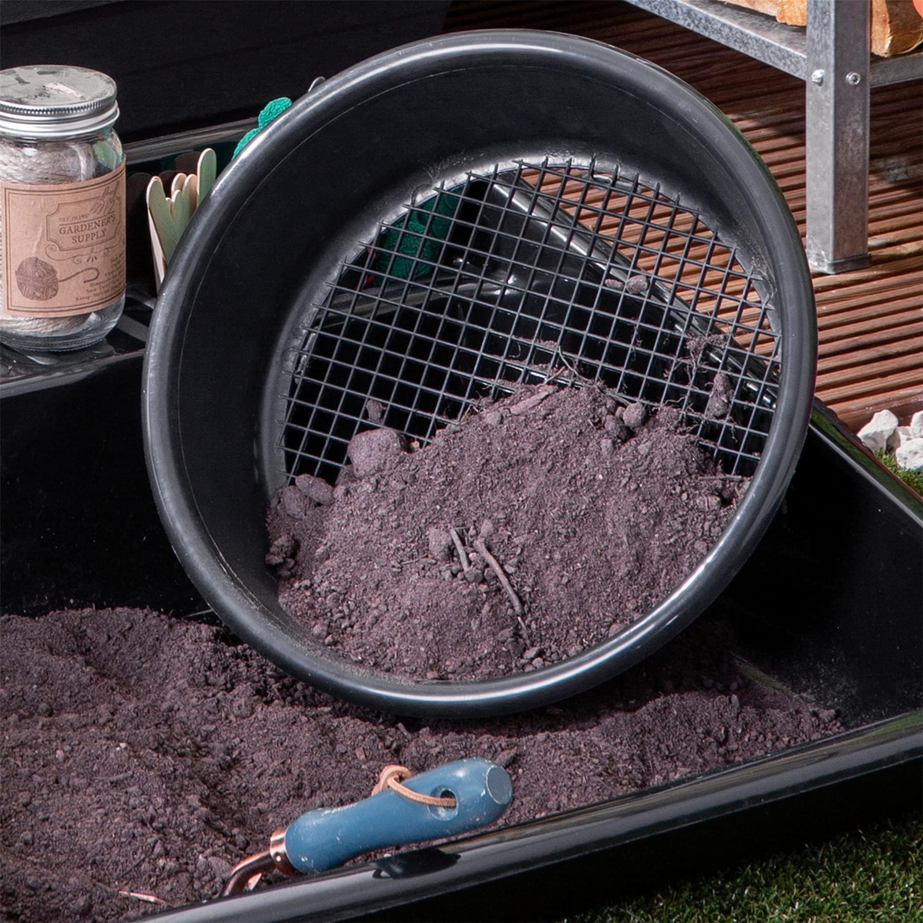 Rotary Soil Compost Sieve Screener (18 Litre) : Amazon.co.uk: Garden