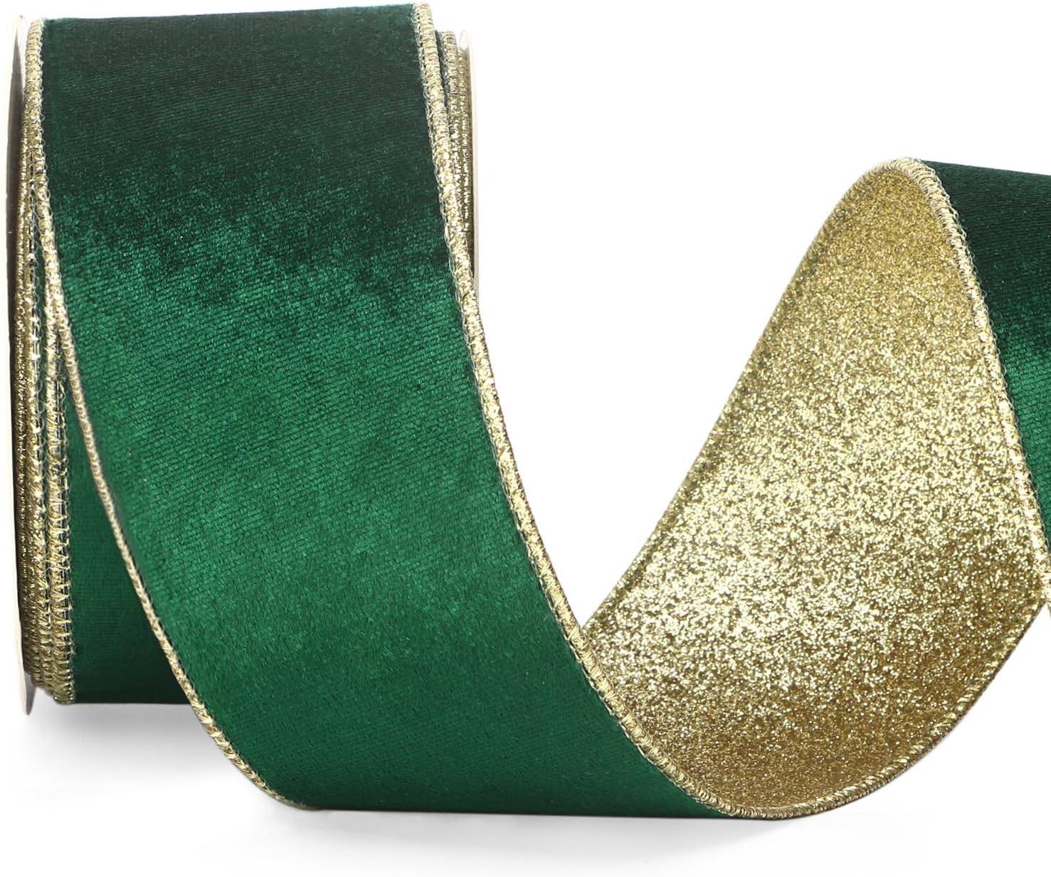 Amazon.com: Christmas Decoration Green Red Metallic Glitter Ribbon for ...