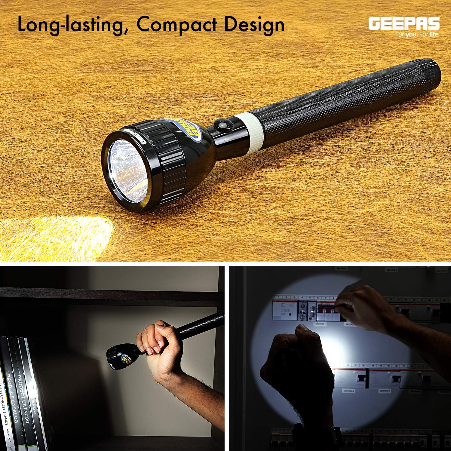 Geepas CREE LED Torch – Rechargeable LED Flashlight – Super LED Torch ...