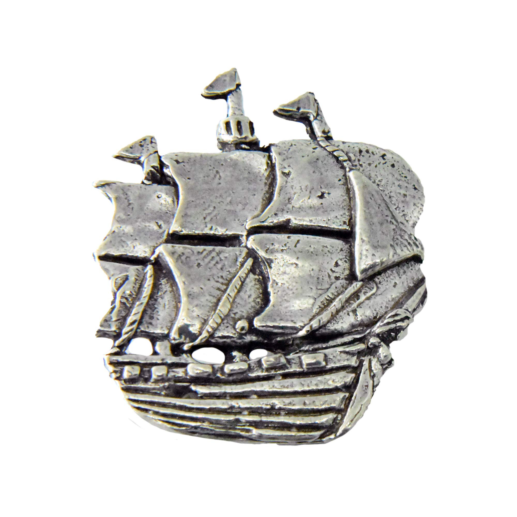 Amazon.com: Antique Pewter Wooden Ship Pin G012: Clothing, Shoes & Jewelry