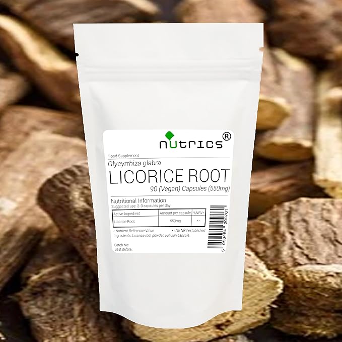 Nutrics® Licorice Root 550mg V Capsules - Supplement - Suitable for ...