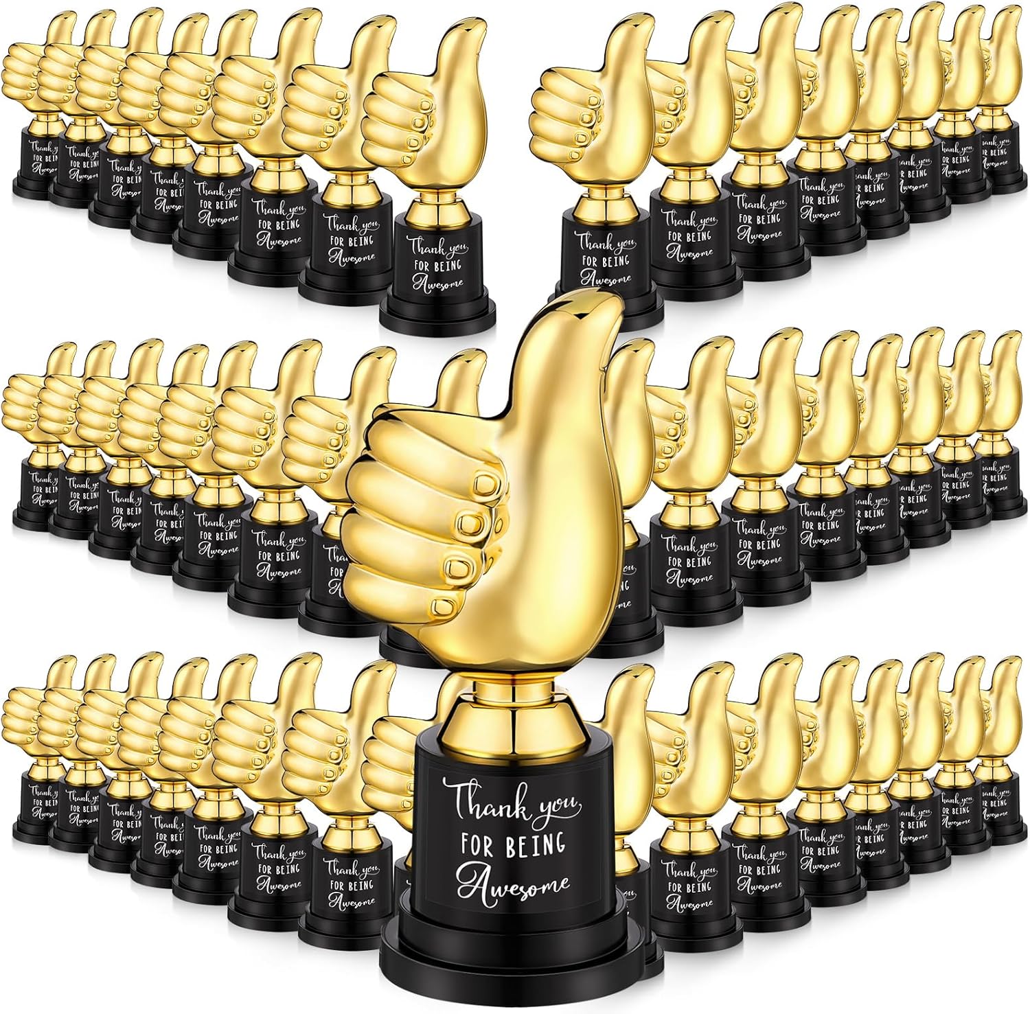 Amazon.com : Libima 5 Inch Plastic Gold Trophy Thank You for Being ...