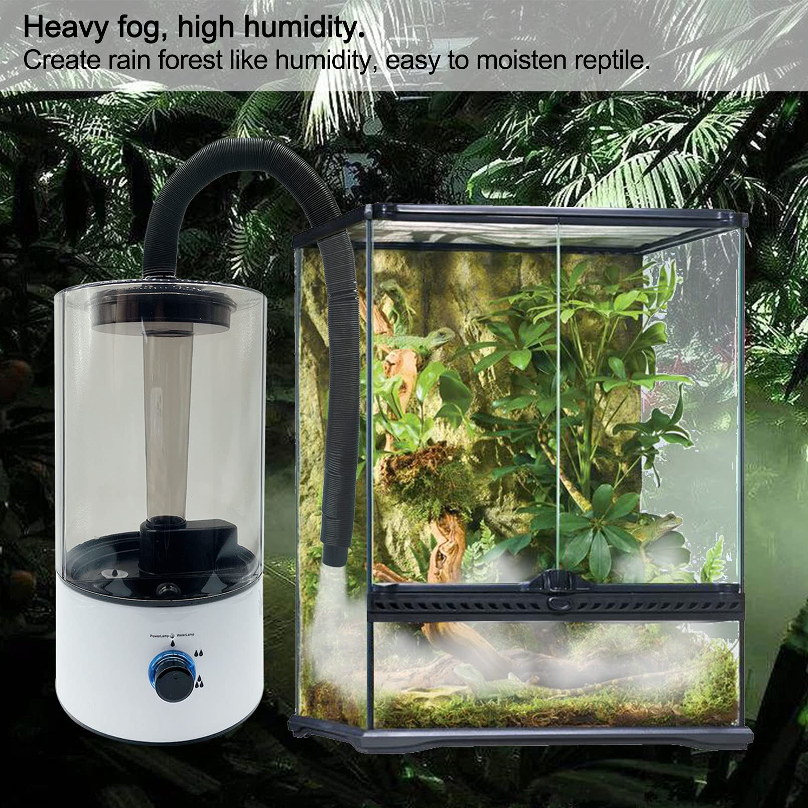 Tfwadmx Reptile Fogger Mister Reptile Humidifiers with 4L Large ...