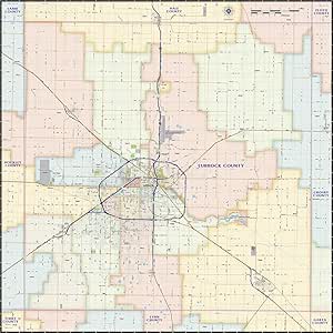 Amazon.com: Mapping America Lubbock County ZIP Code Laminated Map (48 ...