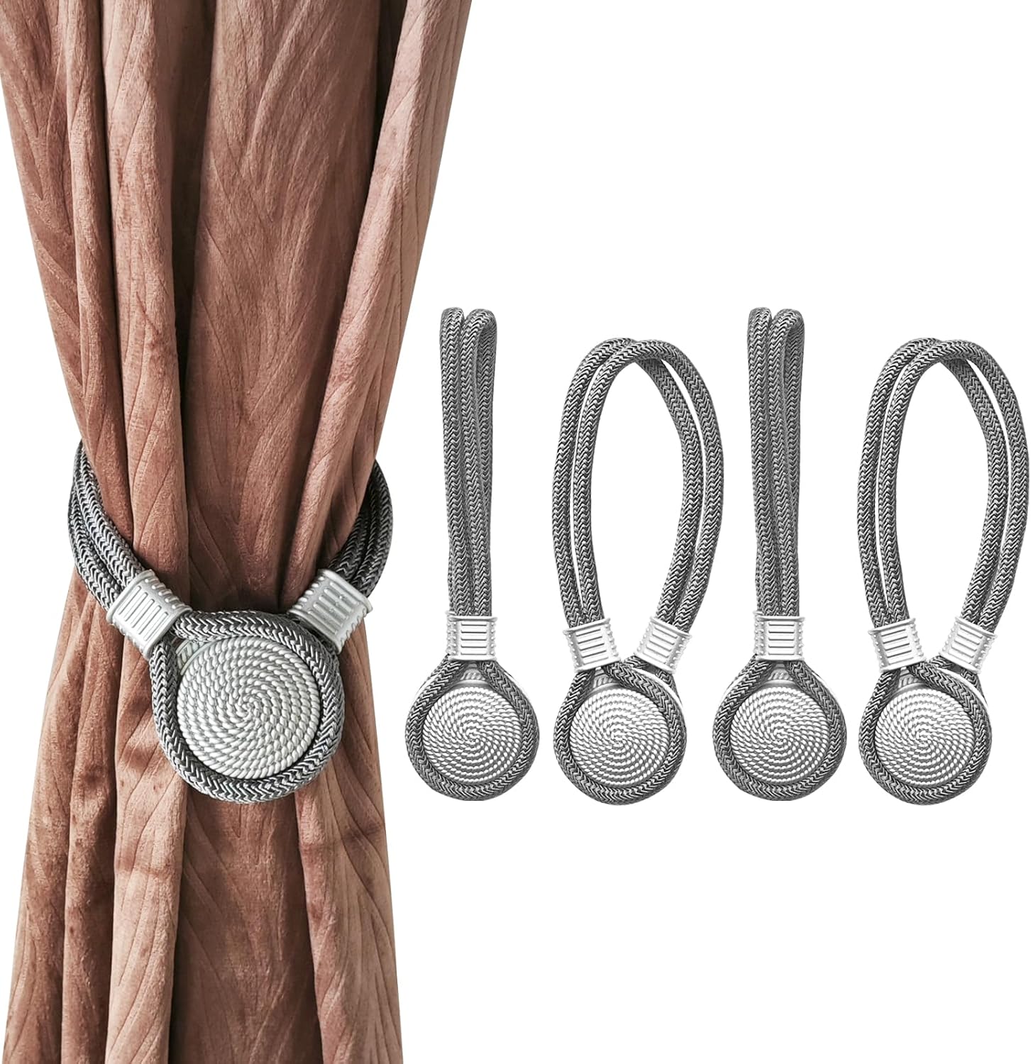 Amazon.com: Home Queen Magnetic Curtain Tiebacks Decorative Tie Backs ...