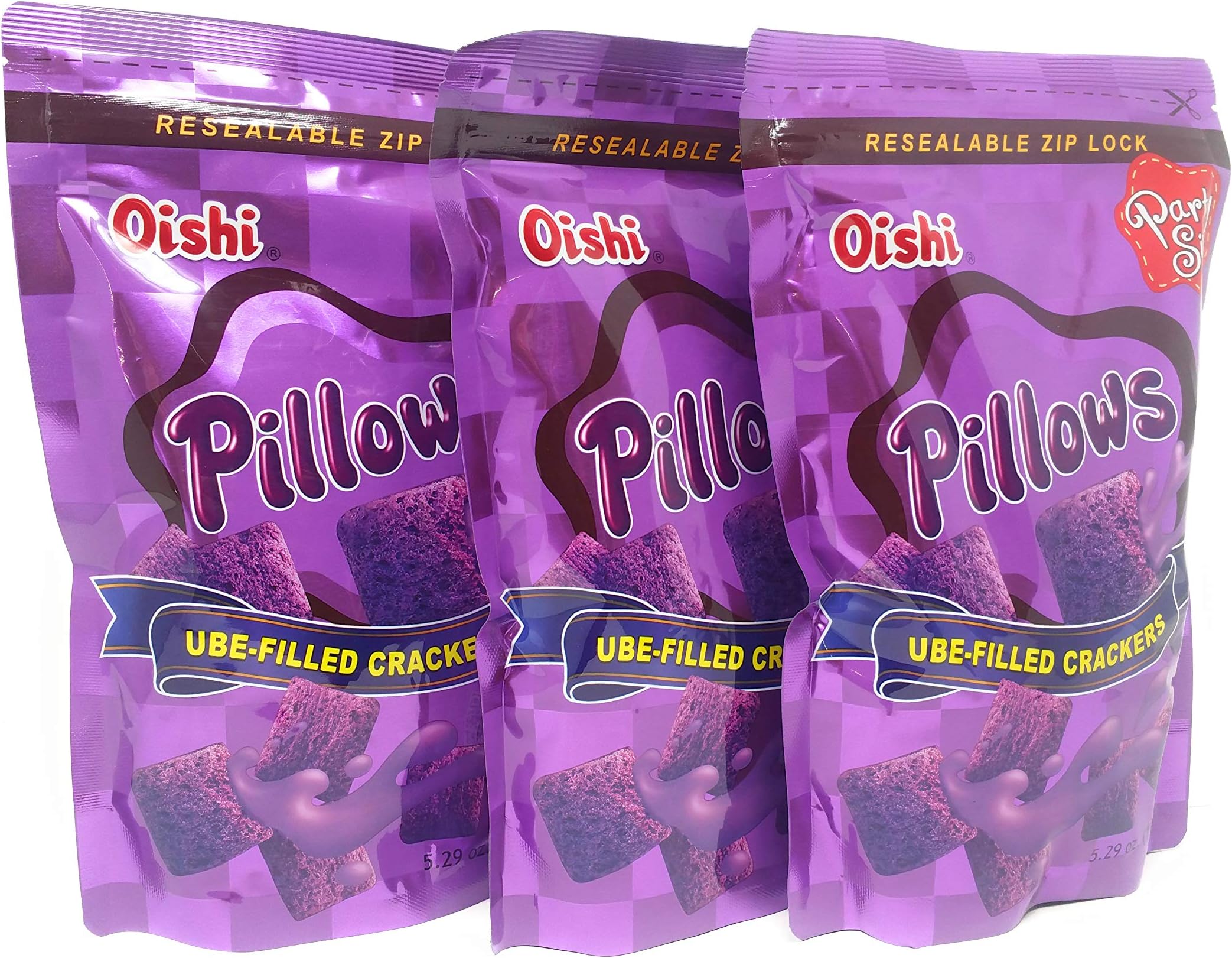Amazon.com: Oishi Pillows Ube Filled Crackers,5.29 Ounce Pack of 4 ...
