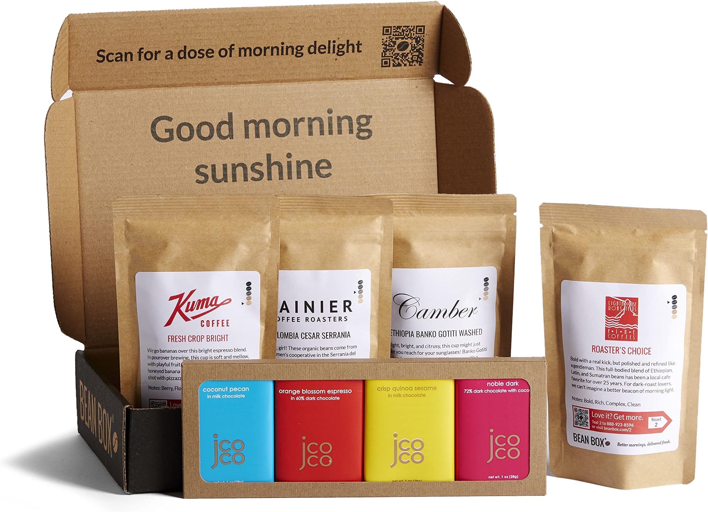 Amazon.com: Bean Box Coffee + Chocolate Tasting Box | Specialty Coffee ...