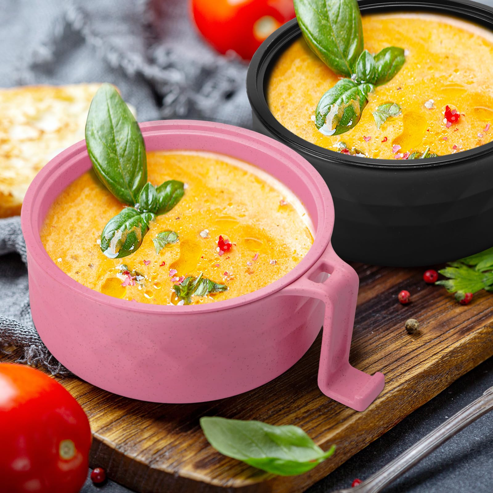 Snapklik.com : Romooa 4 Sets Microwave Ramen Cooker Set 33 Oz Quick ...