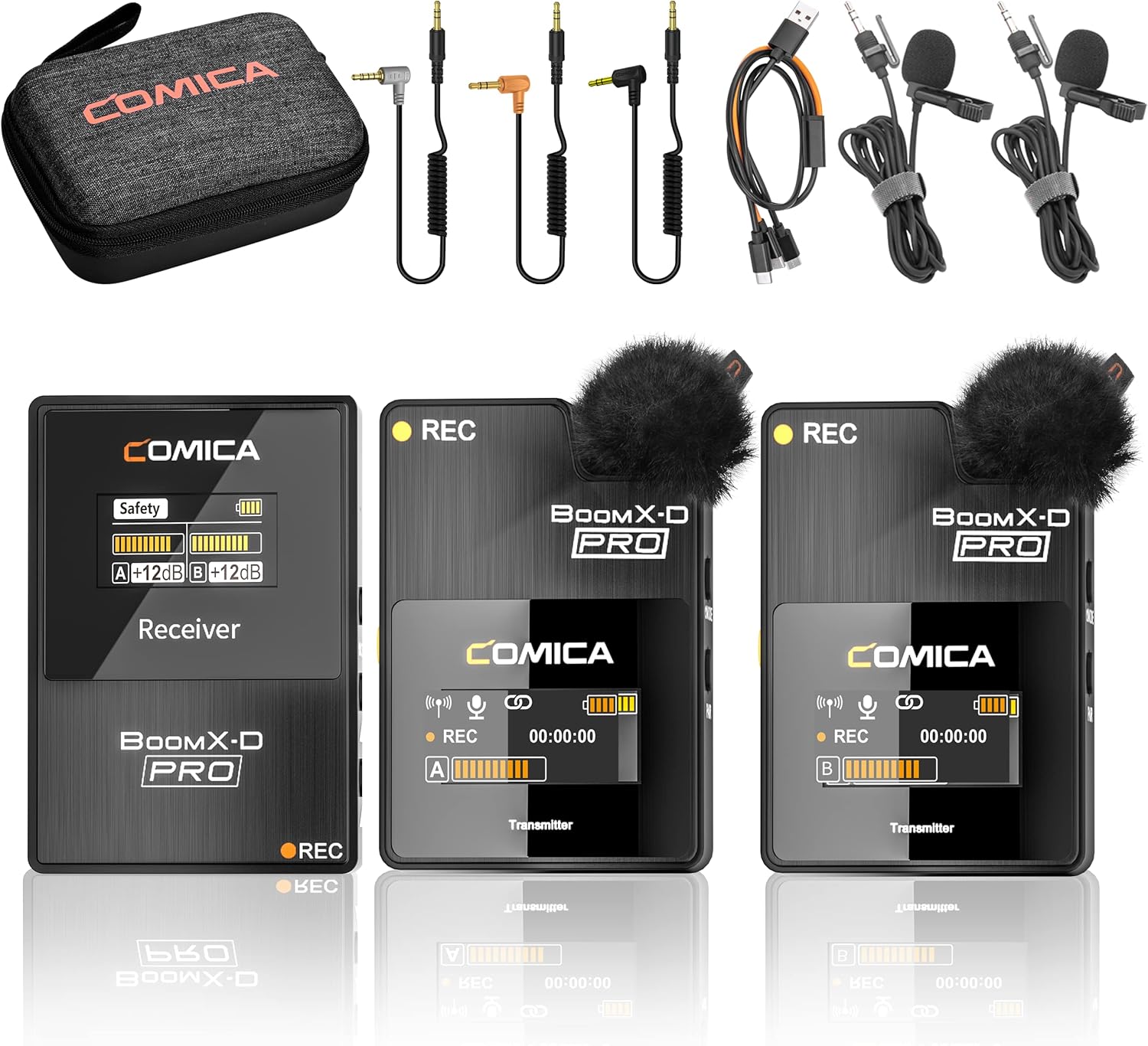 Amazon.com: COMICA BoomX-D2 PRO Wireless Lavalier Microphone for iPhone ...