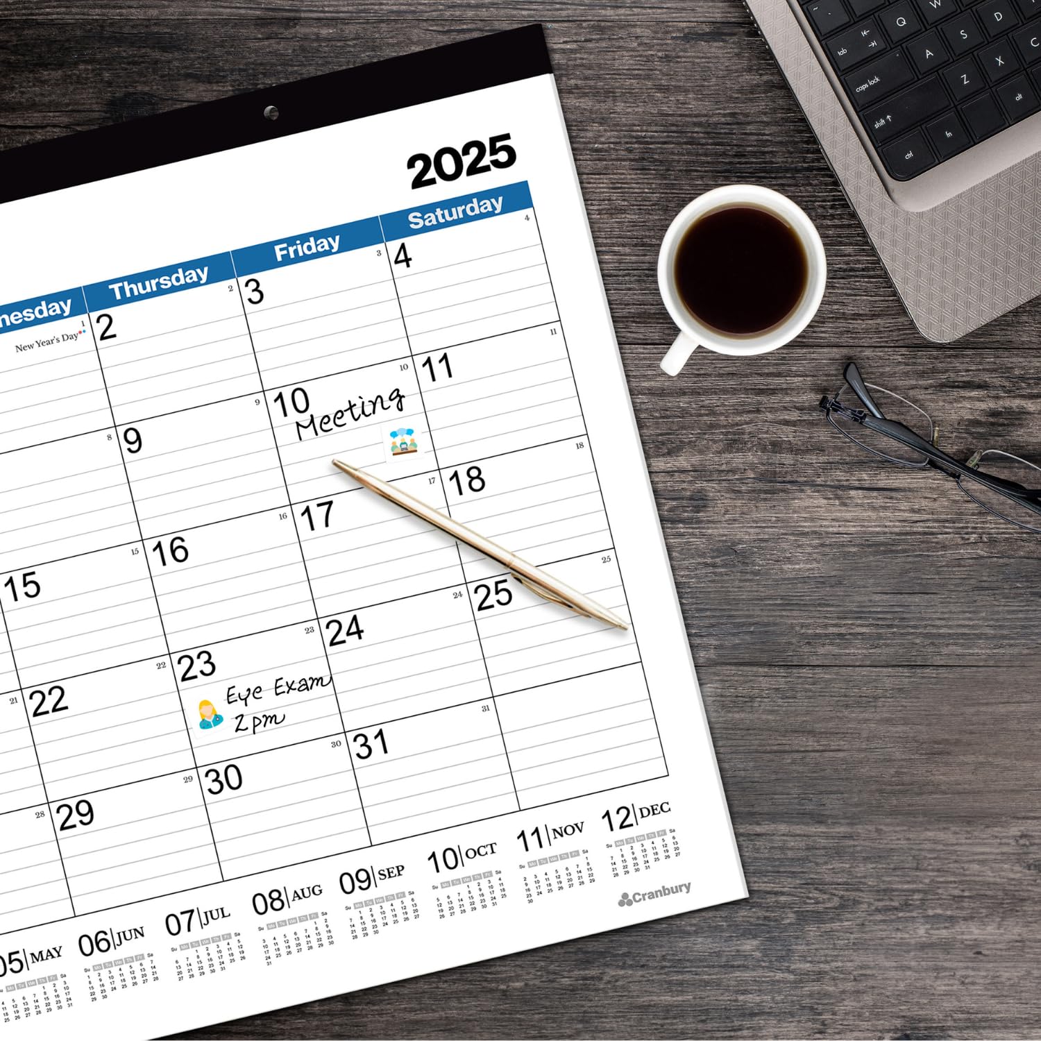 Snapklik.com : Large 22x17 Desk Calendar 2025, Use As Big Deskpad ...