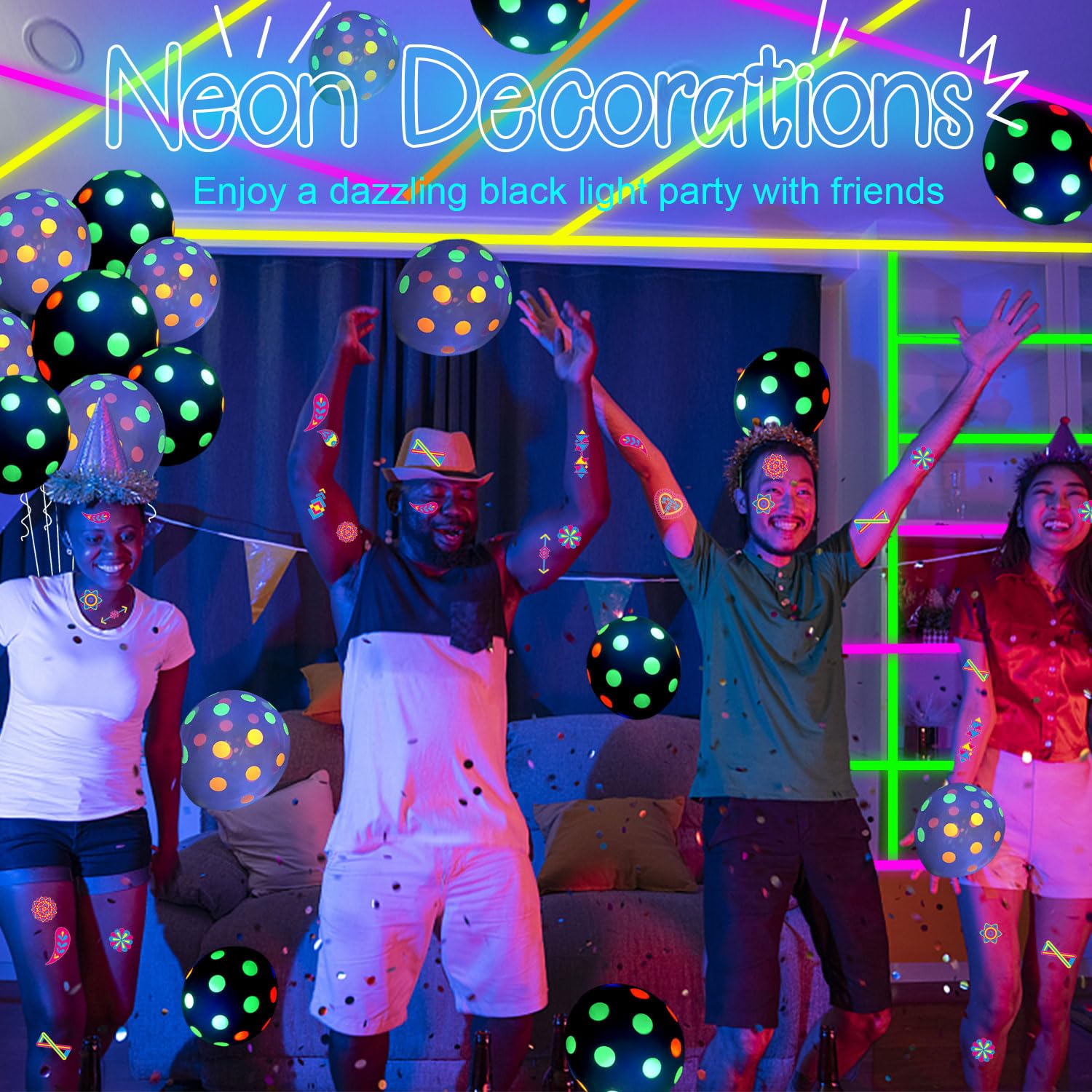Neon Dance Party Decoration 90s Babies, This One’s For You!, We’re