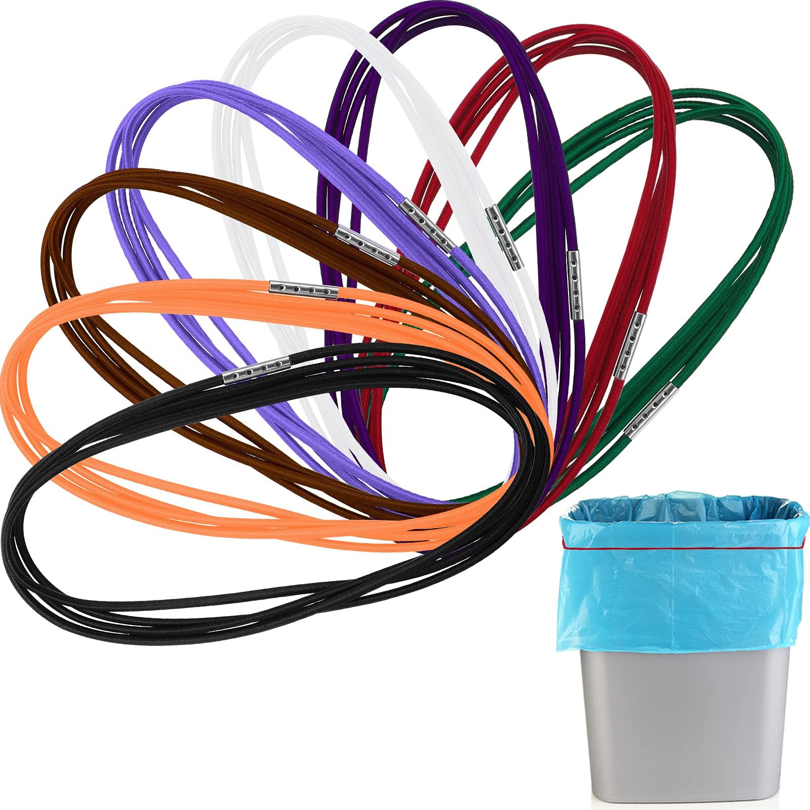 Amazon.com : Garbage Bandz Reusable Elastic Rubber Bands for Trash Cans ...