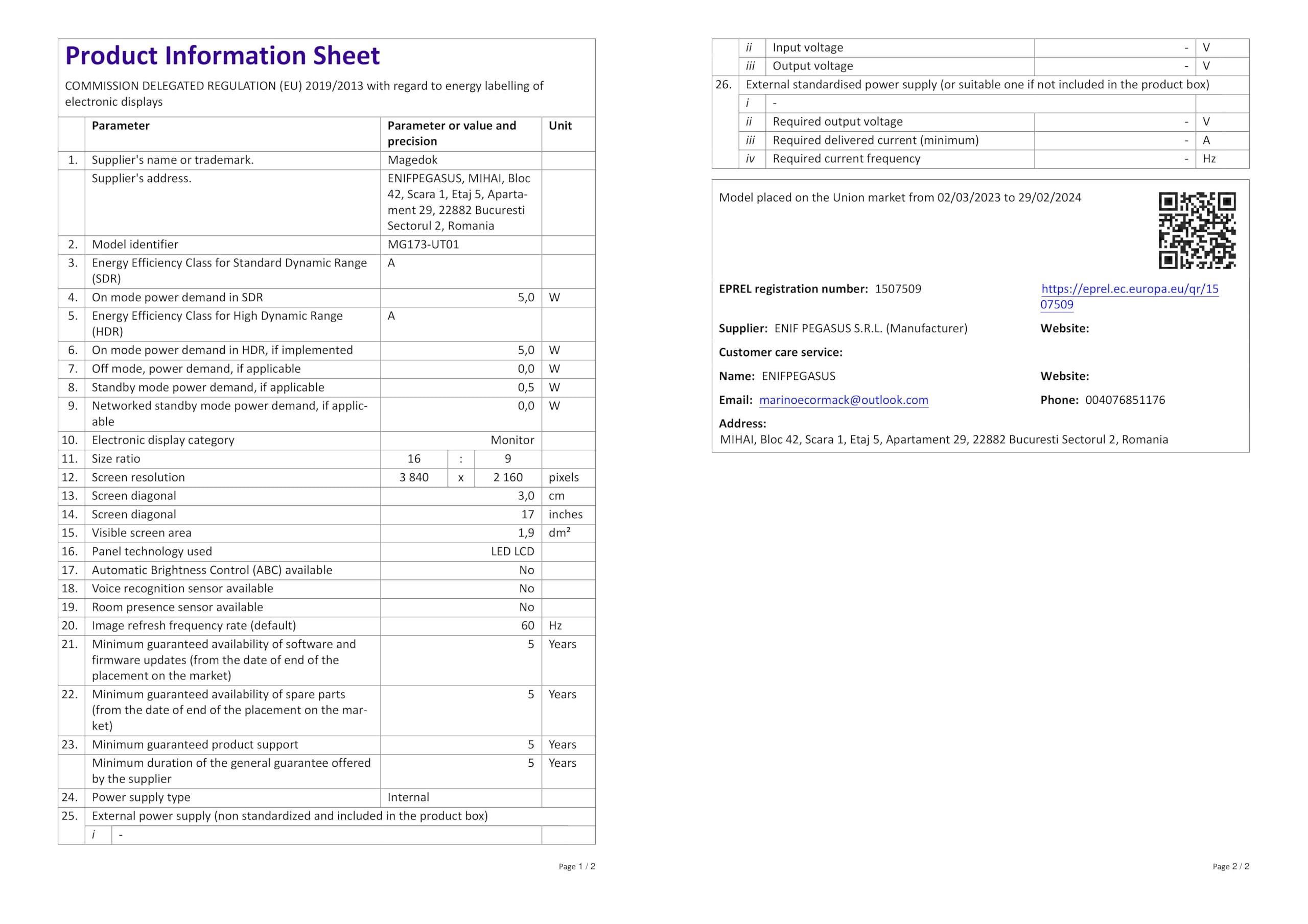 Magedok 16 Inch 4K OLED Touchscreen Portable Monitor, 3840 x 2400 100% ...