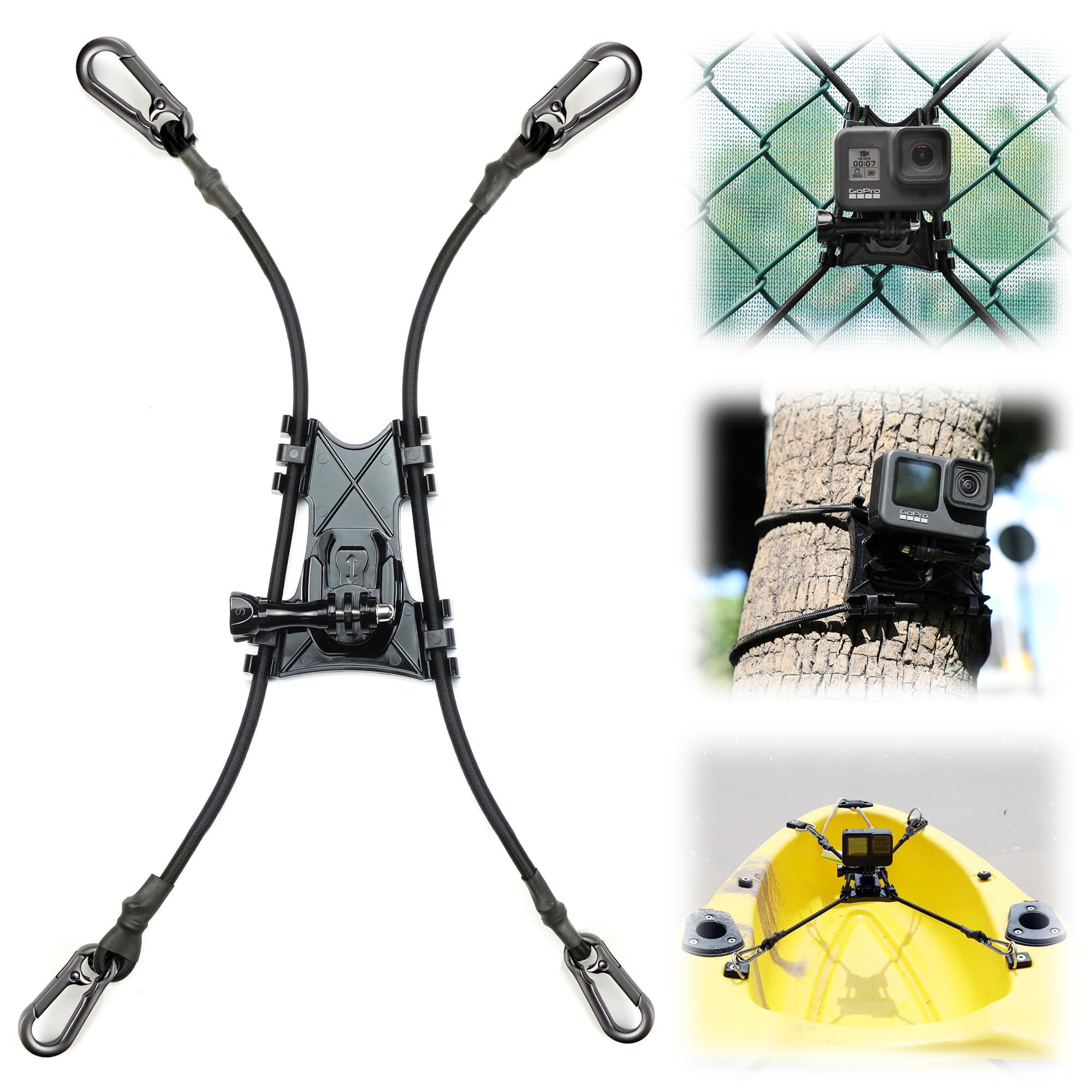YALLSAME Fence Mount for GoPro Hero 12 11 10 9 8 7 6 5 4 3 Max Mini ...