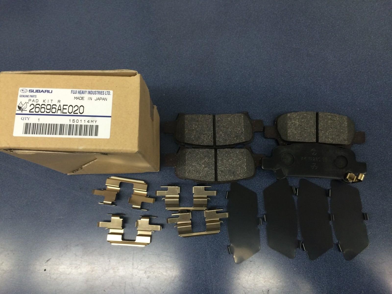 Amazon.com: Subaru Front Brake Pad KIT shims clips 26296FG010 Legacy ...