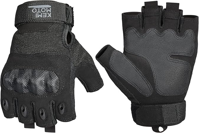 KEMIMOTO Tactical Gloves, Fingerless Combat Gloves with Hard Knuckle ...