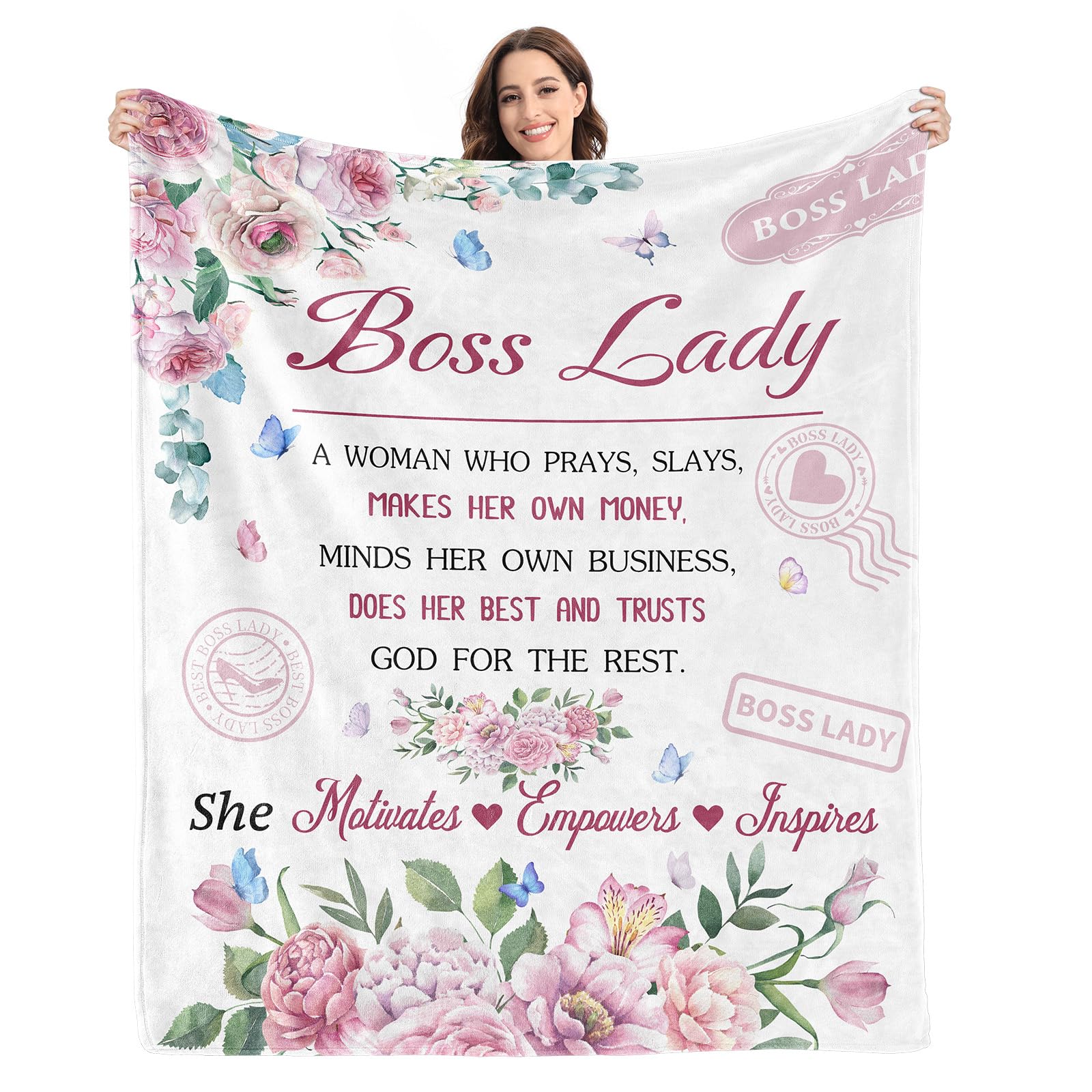 Amazon.com: Boss Gifts for Women Blanket,Boss Lady Gifts for Women,Boss ...