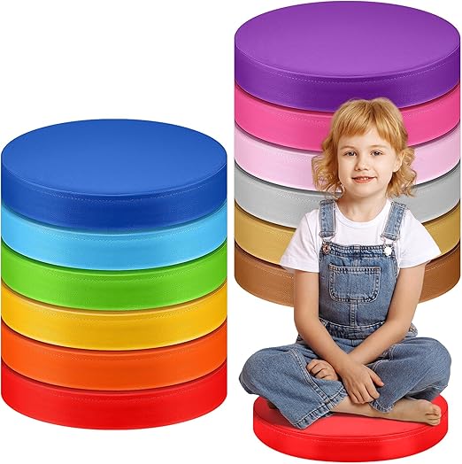 Amazon.com: Marsui 12 Pcs Extra Thick Round Floor Cushions for Kids ...