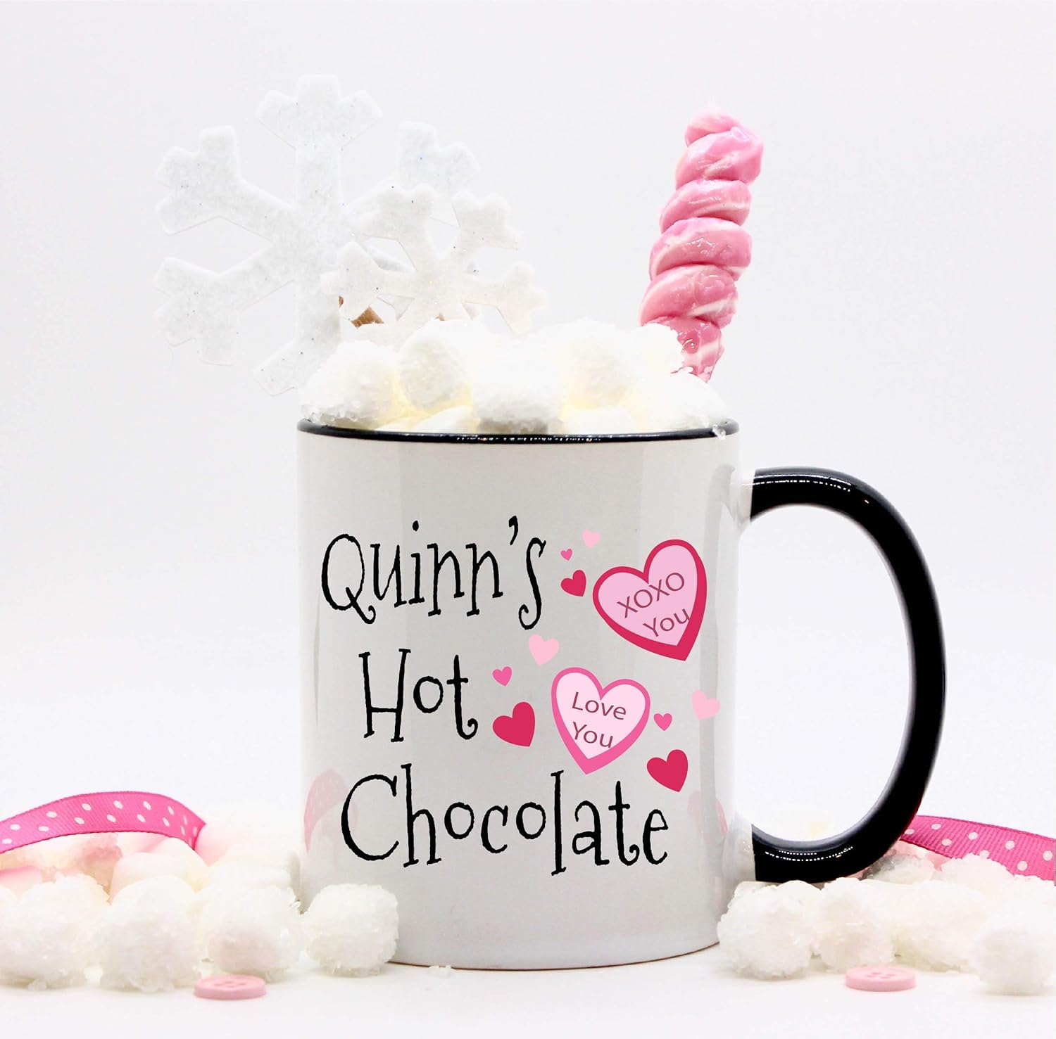 Amazon.com: Personalized Candy Hearts Valentine's Day Hot Chocolate ...