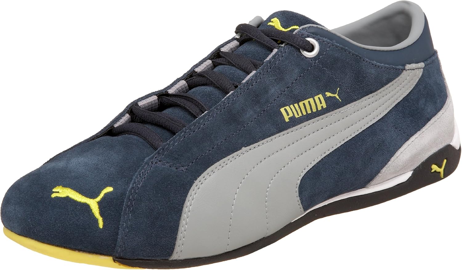 Amazon.com | PUMA Men's Repli Cat II US Sneaker,Navy/Gray/Yellow,4 M ...