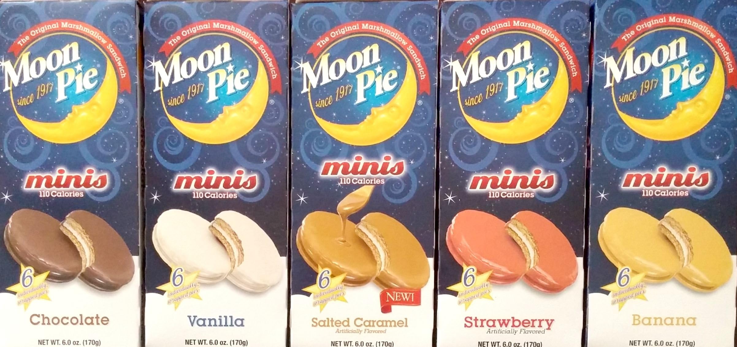 Amazon.com: MoonPie Mini Chocolate Marshmallow Sandwich, 12 Count (Pack ...