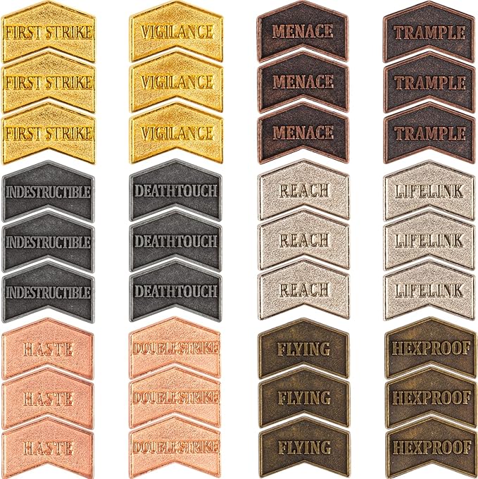 36 Pieces Magic The Gathering Antique Metal Token Counter MTG Keyword ...