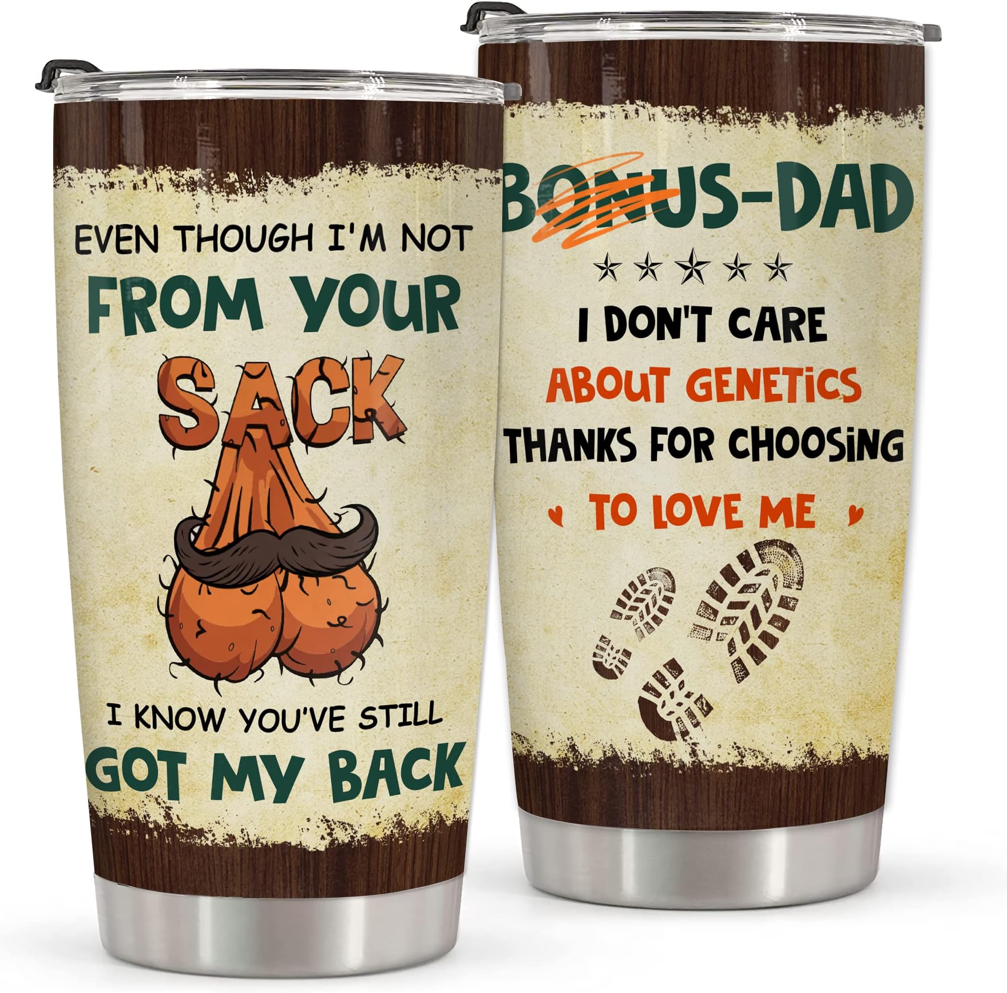 Amazon.com: Onebttl Stepdad Bonus Dad Gifts Travel Coffee Mug Tumbler ...