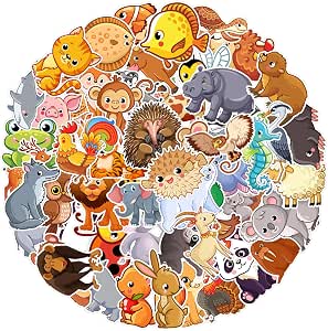 Amazon.com: Stickers Kids Cell Phone Cartoon Stickers Animal Stickers ...